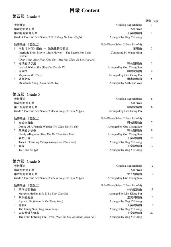 Gaoying Sheng Grading Examination Book by Teng (Intermediate Grade 4-6 ...